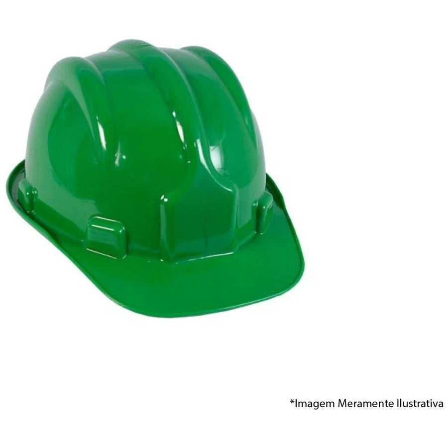 Capacete Segurança Aba Frontal Verde - Plastcor - Bomagg