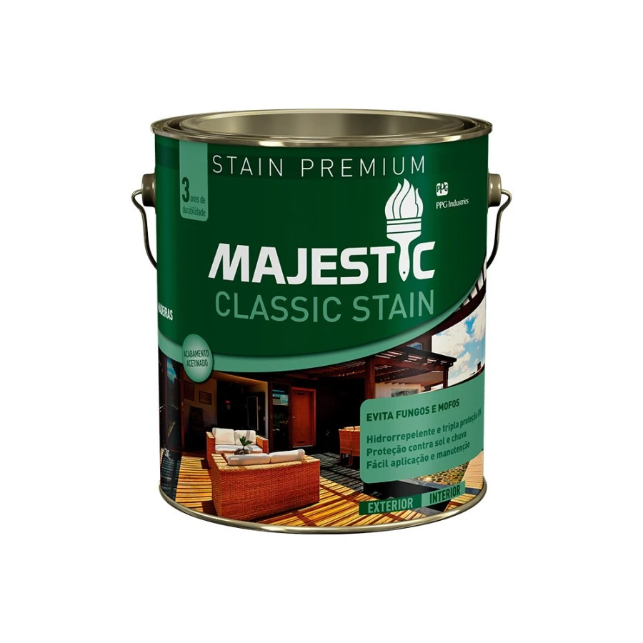 Verniz Majestic Stain Classic Brilhante Incolor - 3,6lt - Shopping da ...