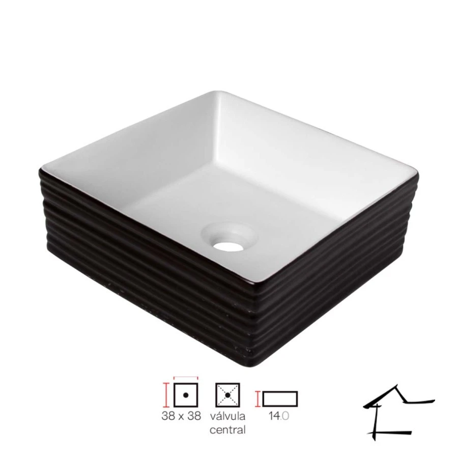 Cuba Lexxa Bagno 38x38 - Lx528bw - Shopping da Construção