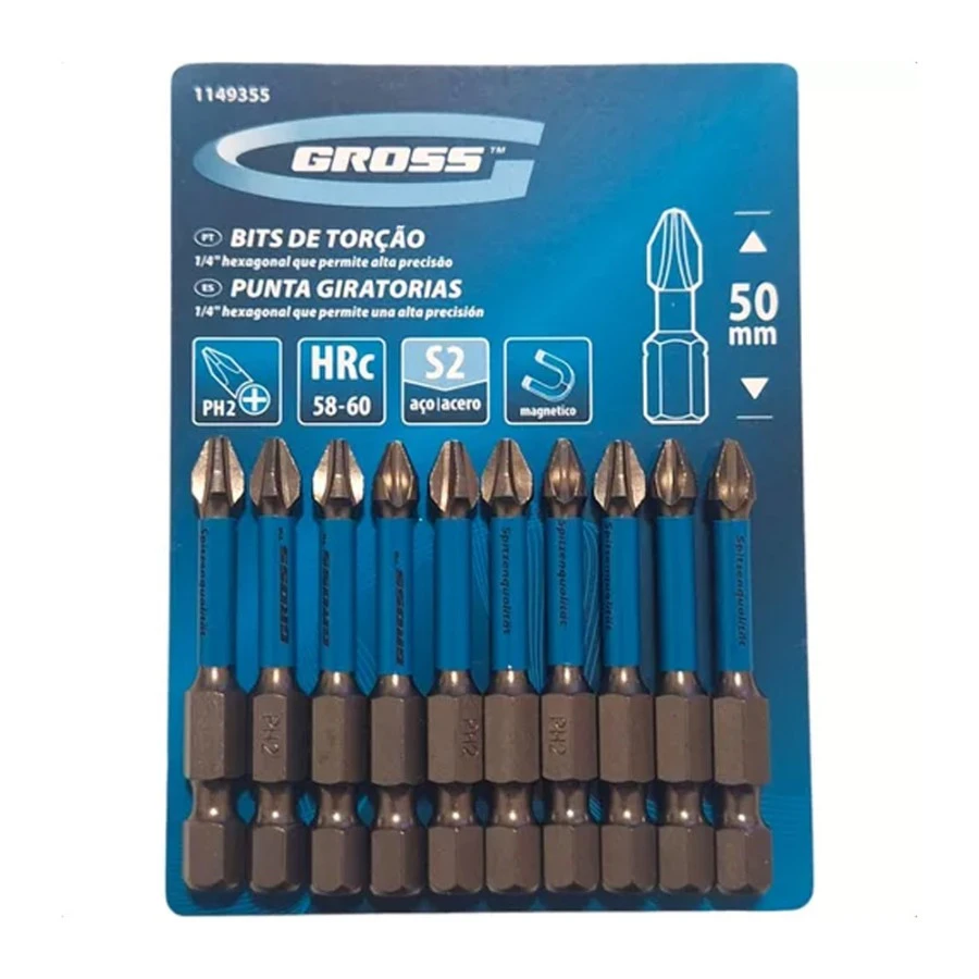 Bits/ponteira 50mm Ph1 – Gross | Alta Precisão e Durabilidade ...