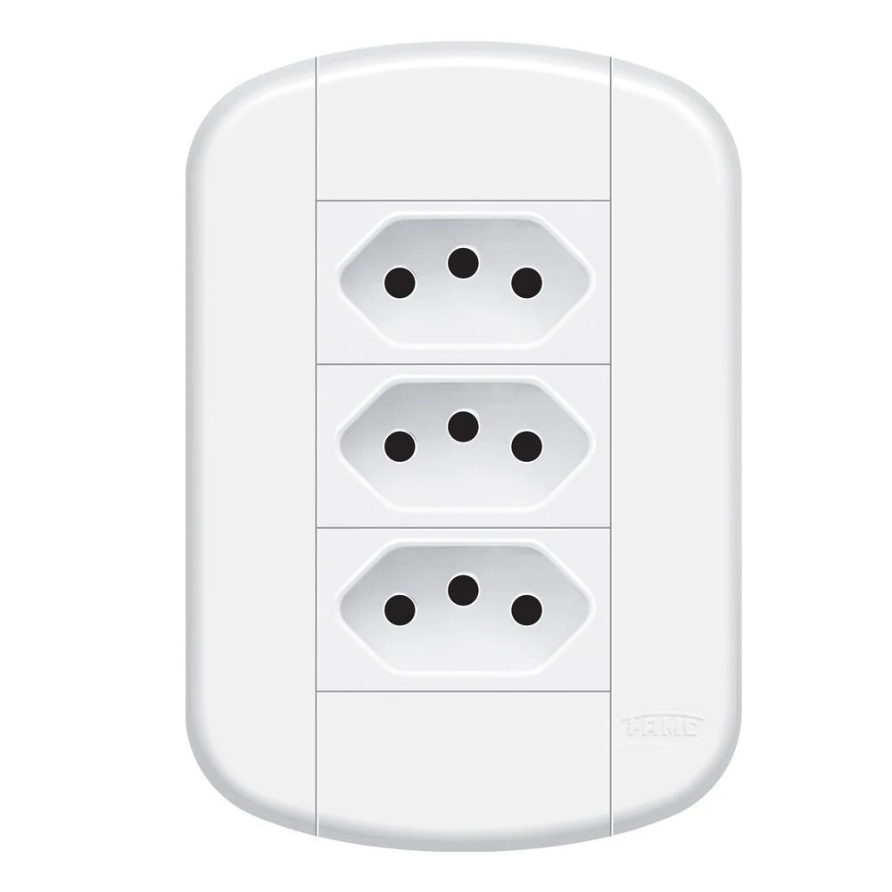 Tomada Tripla 20a Fame - 3922 Blanc - Shopping da Construção