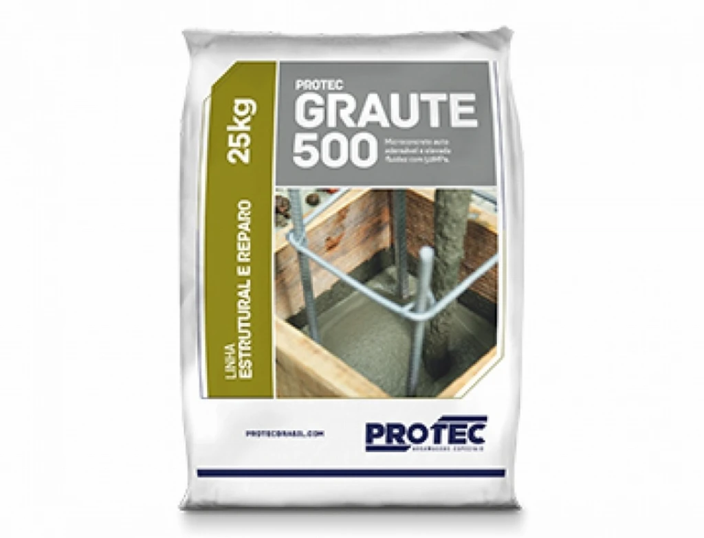 Graute 500 Protec Cinza - 25 Kg - Shopping da Construção